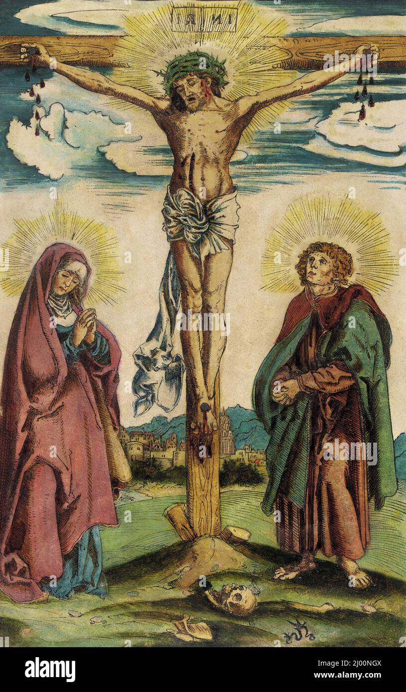 Christ on the Cross between Mary and St. John. Lucas Cranach the Elder (Germany, Kronach, 1472 ...