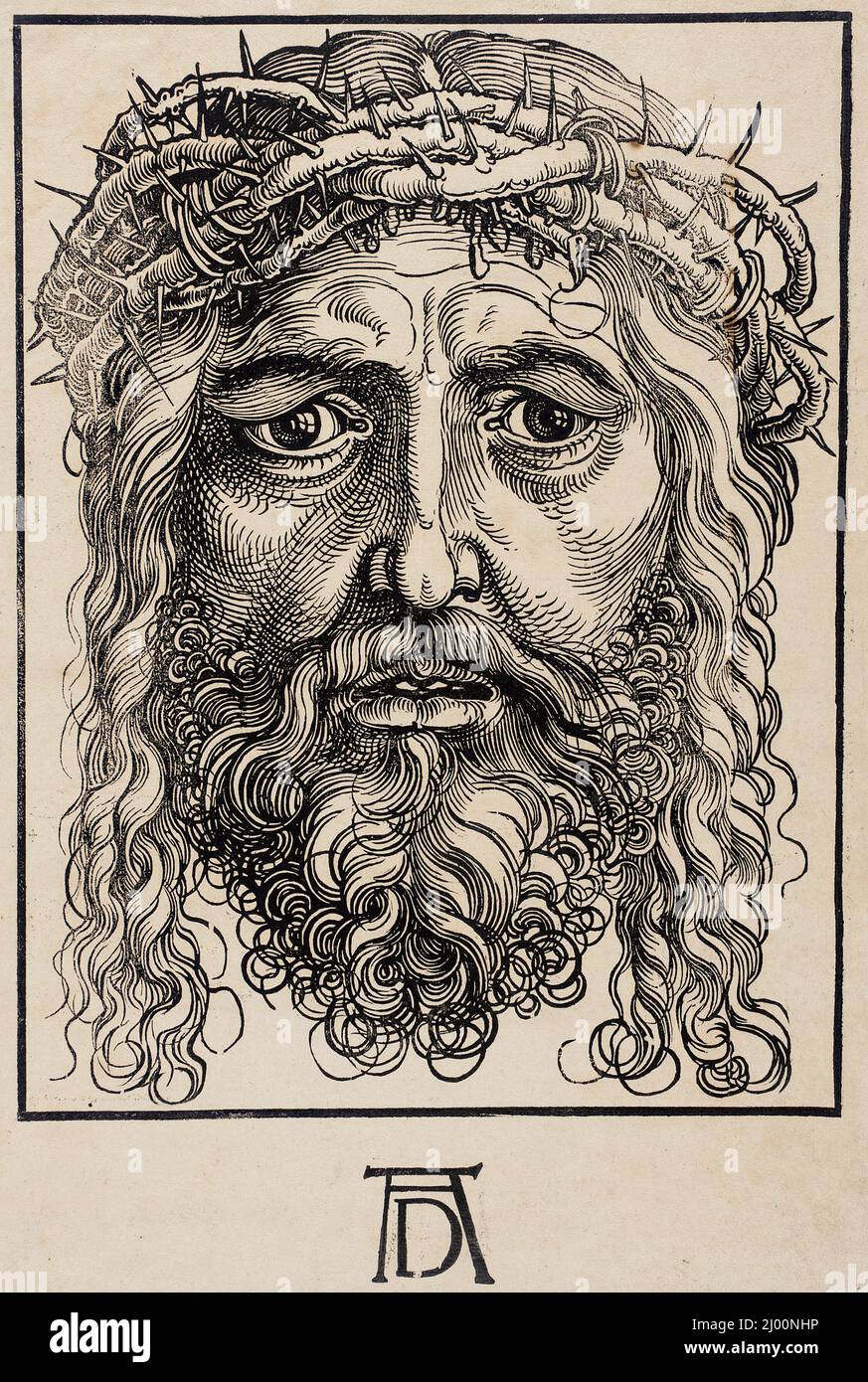The Head of Christ Crowned with Thorns. Hans Sebald Beham (Germany ...
