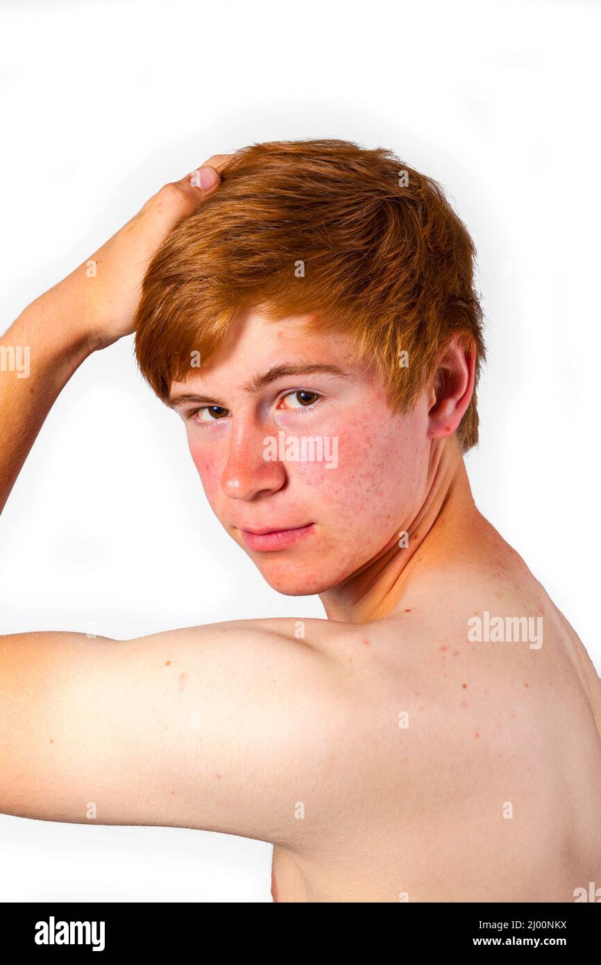 handsome attractive young man in puberty Stock Photo - Alamy
