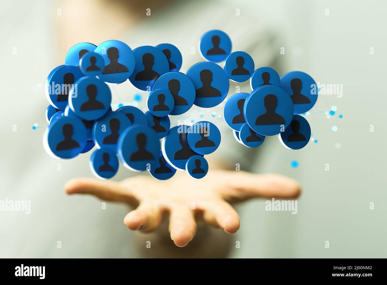 3d illustration of Digital Network and data concept Stock Photo - Alamy