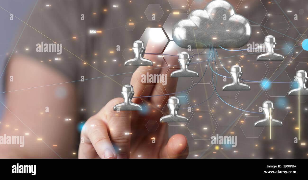 3d illustration of sphere network structure Stock Photo - Alamy