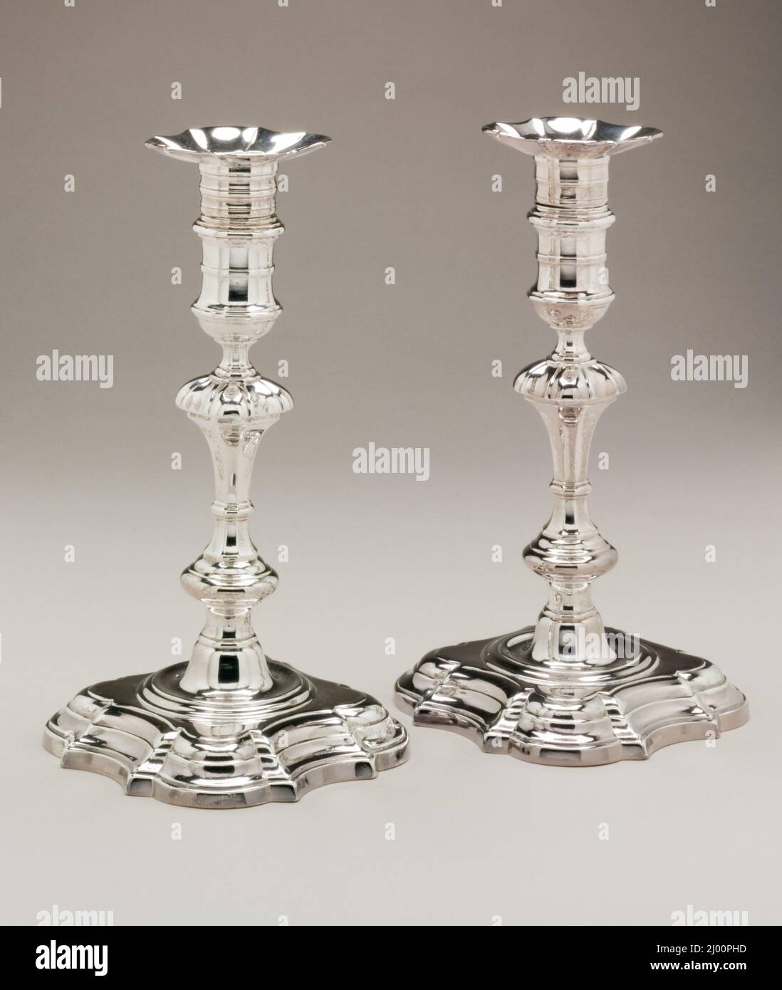 Pair of Candlesticks. Paul de Lamerie (Holland, active England, London ...