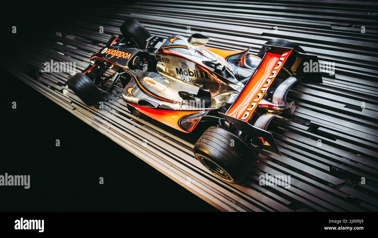 Formula one car motor in museum of Beaulieu, UK Stock Photo - Alamy