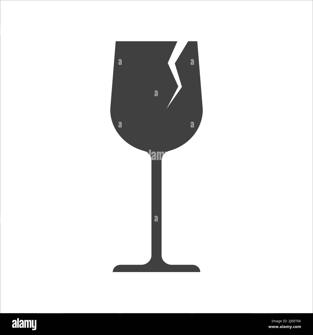 broken glass icon. broken glass cup - cargo icon Stock Vector Image ...