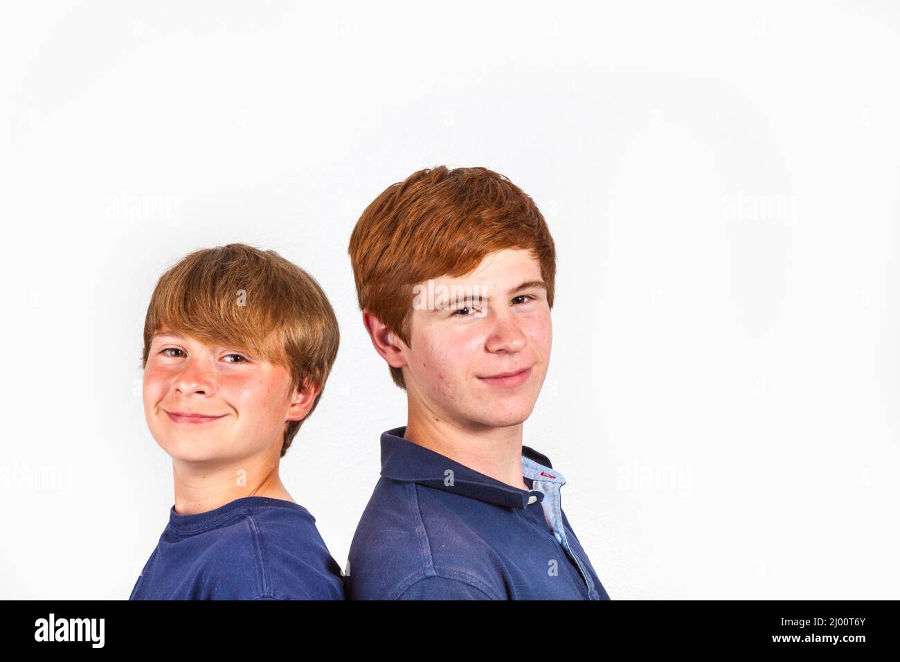 portrait of cute handsome brothers having fun together Stock Photo - Alamy