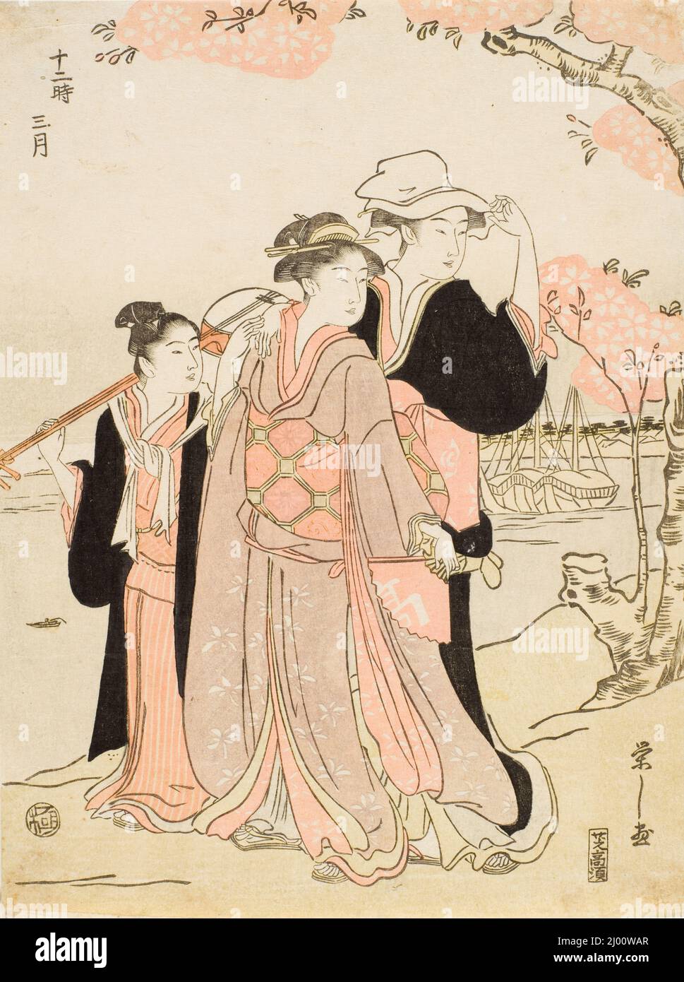 The Third Month. Chōbunsai Eishi (Japan, 1756-1829). Japan, 1780s ...