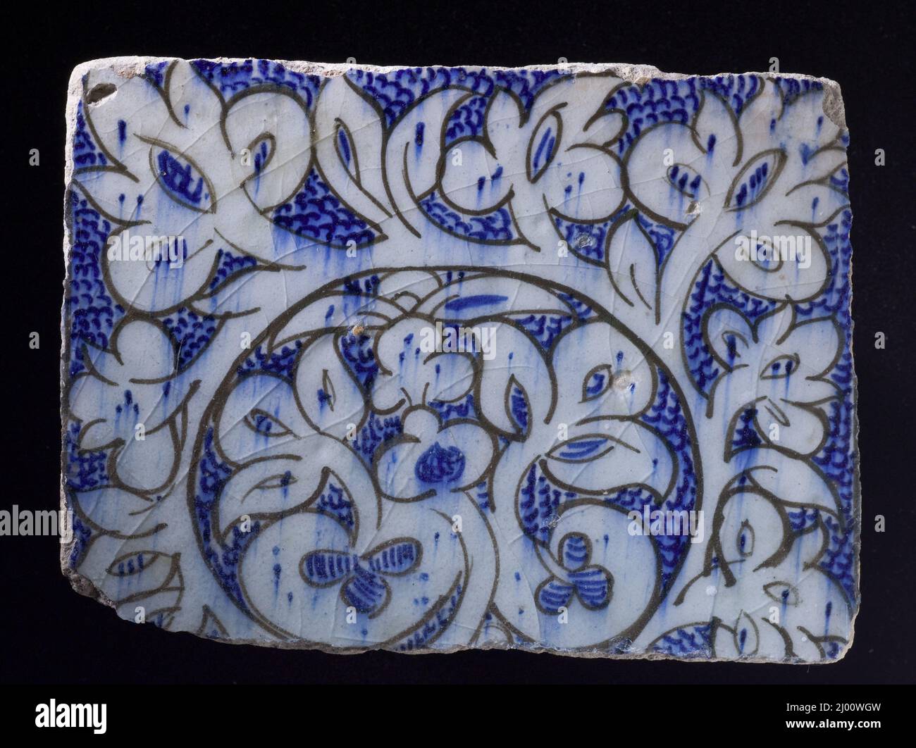 Tile. Egypt or Syria, first half of 15th century. Ceramics. Fritware ...