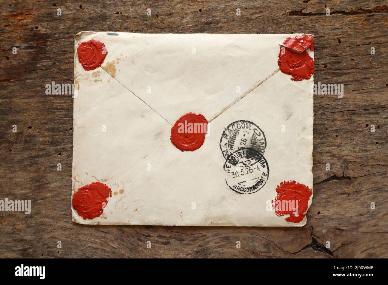 Old Envelope on a original 1800s wooden background Stock Photo - Alamy