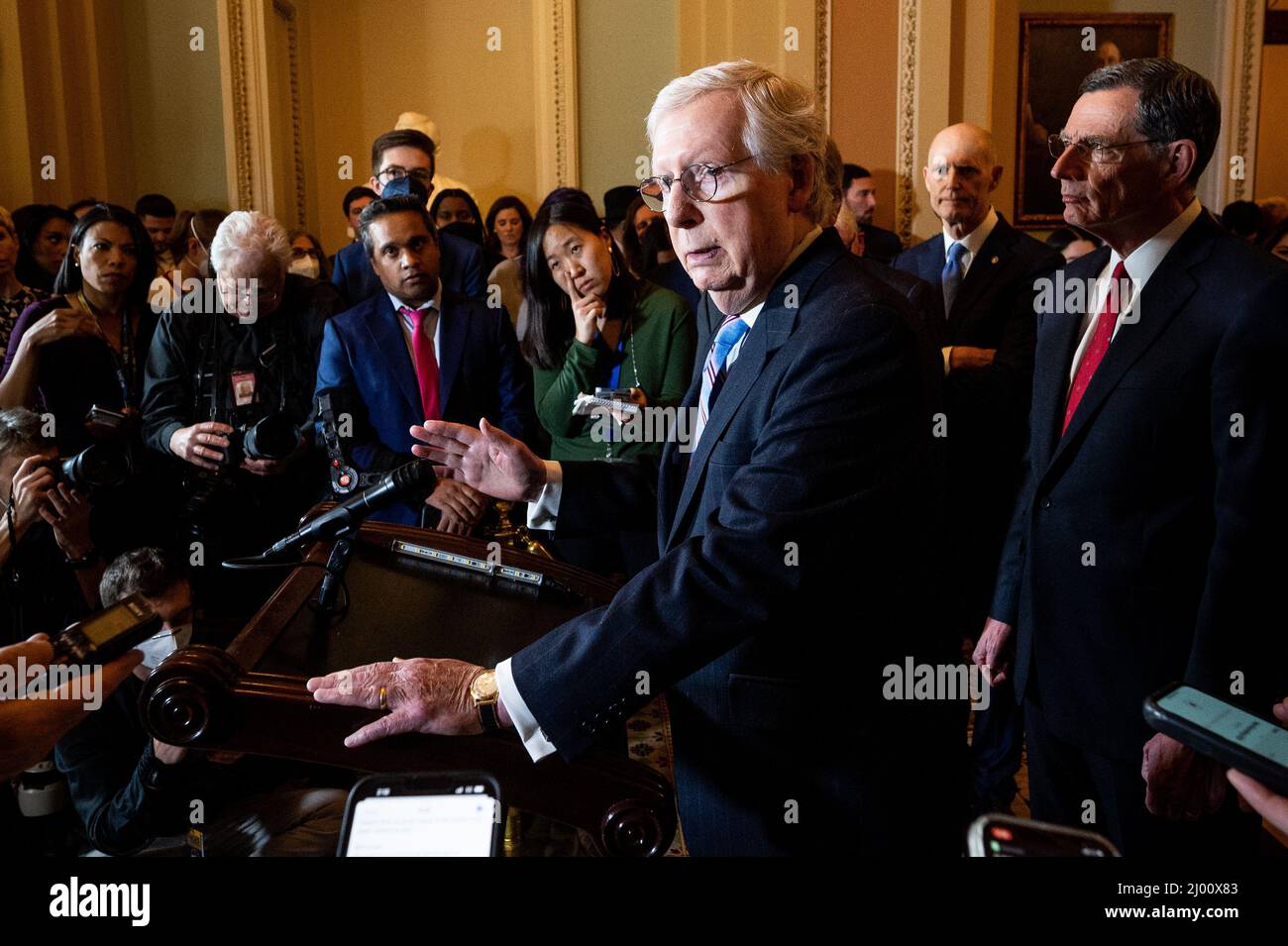 March 15, 2022 - Washington, DC, United States: Senate Minority Leader ...