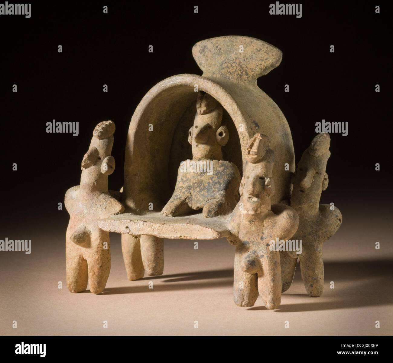 Figure Seated in Palanquin. Mexico, Colima, 200 BCE–500 CE. Ceramics ...