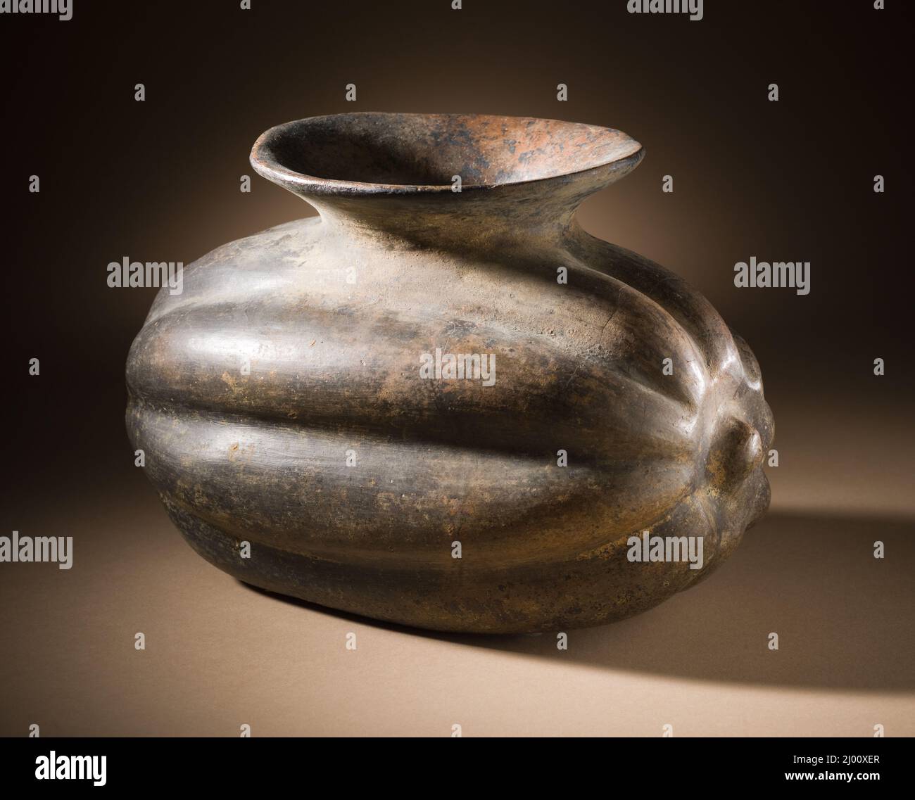 Squash Vessel. Mexico, Colima, 200 BCE–500 CE. Ceramics. Slip-painted ...