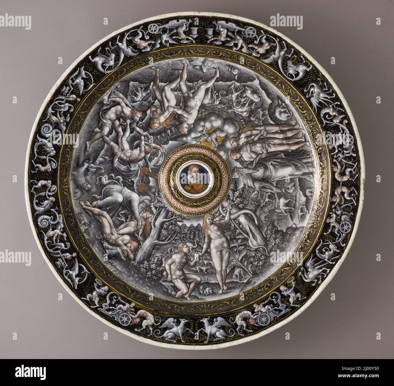 Ewer Stand with Scenes from the Book of Genesis. Pierre Reymond (France, Limoges, circa 1513 ...