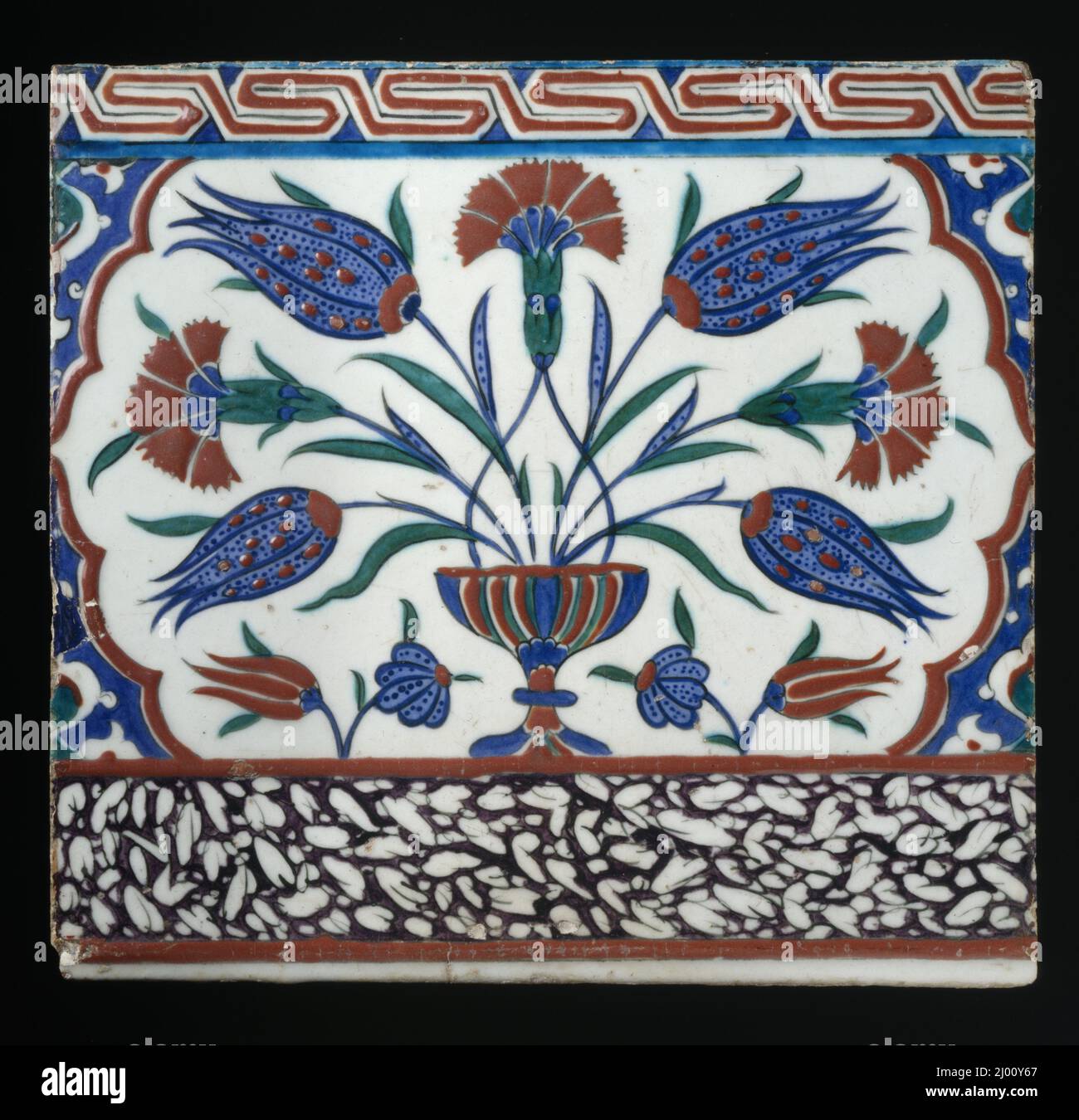 Tile. Turkey, Iznik, circa 1580-90. Ceramics. Fritware, underglaze ...