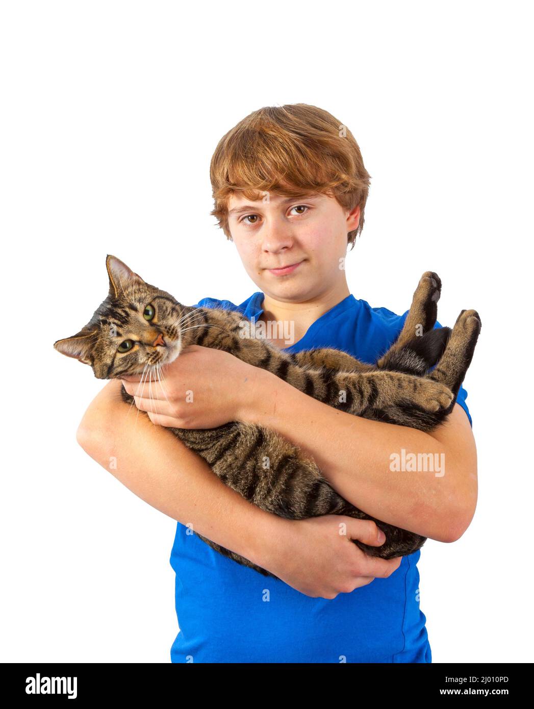 boy hugging with his cat Stock Photo - Alamy