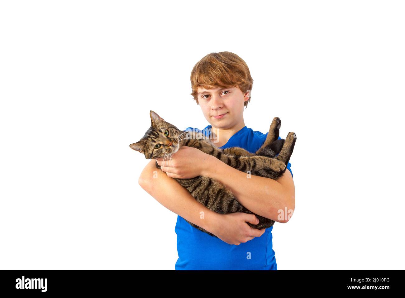 boy hugging with his cat Stock Photo - Alamy