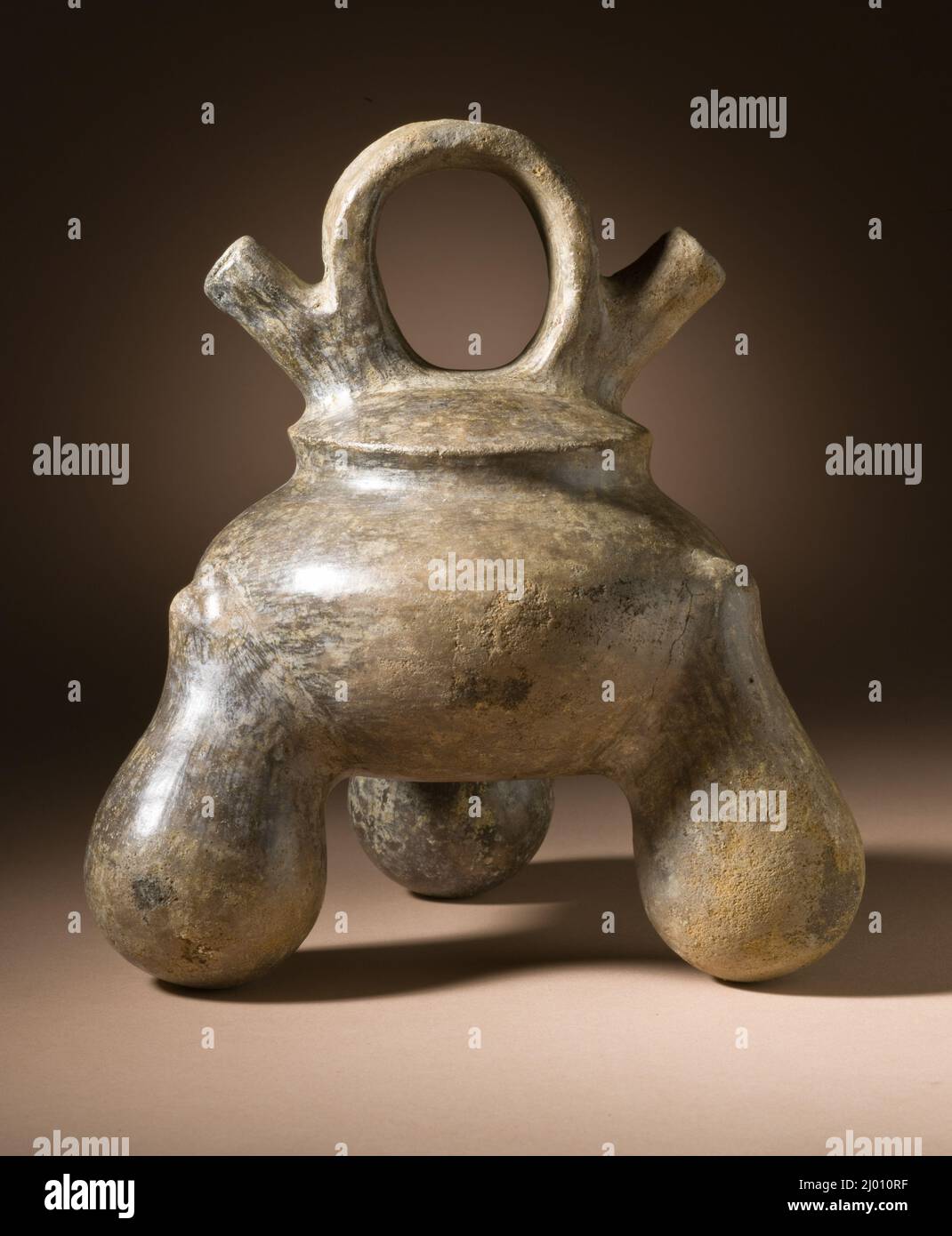 Double-Spouted Jar with Strap Handle. Colombia, San Agustín, 500 BCE ...