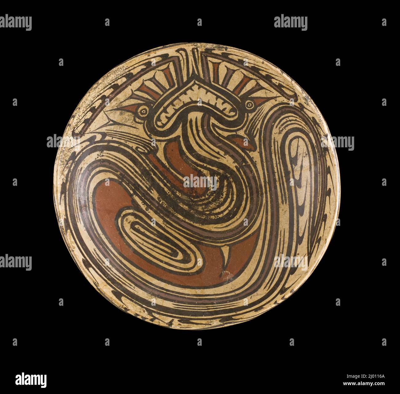 Pedestal Bowl with Sea Monster Design. Panama, Southern Azuero,Joaquin ...