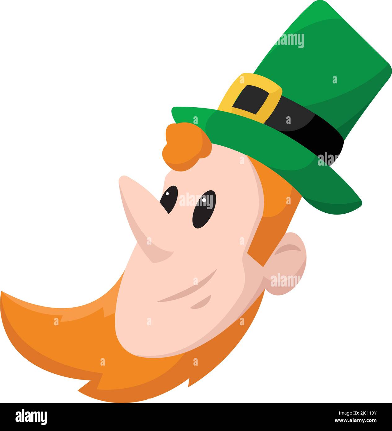 Isolated happy traditional irish elf avatar Saint patrick day Vector ...