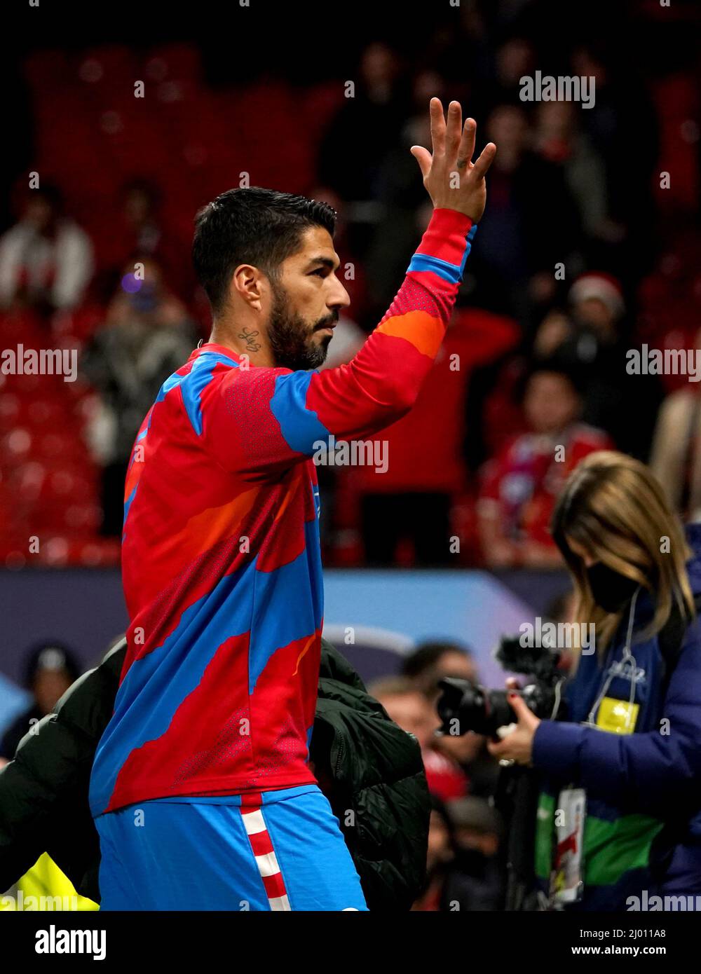 Luis suarez of atletico madrid gestures hi-res stock photography and ...