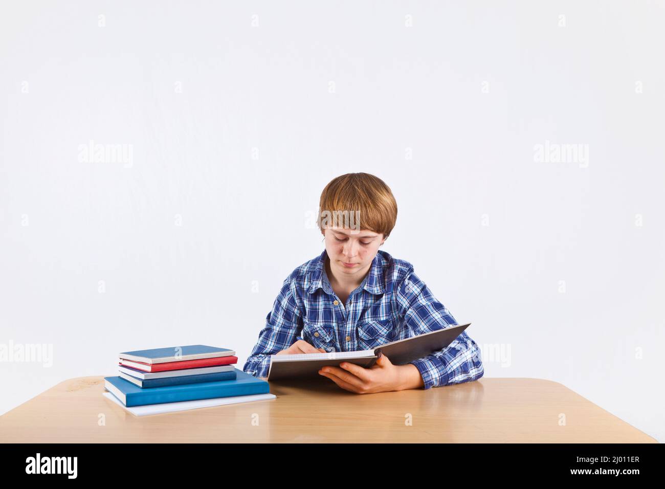smart boy learning for school Stock Photo - Alamy