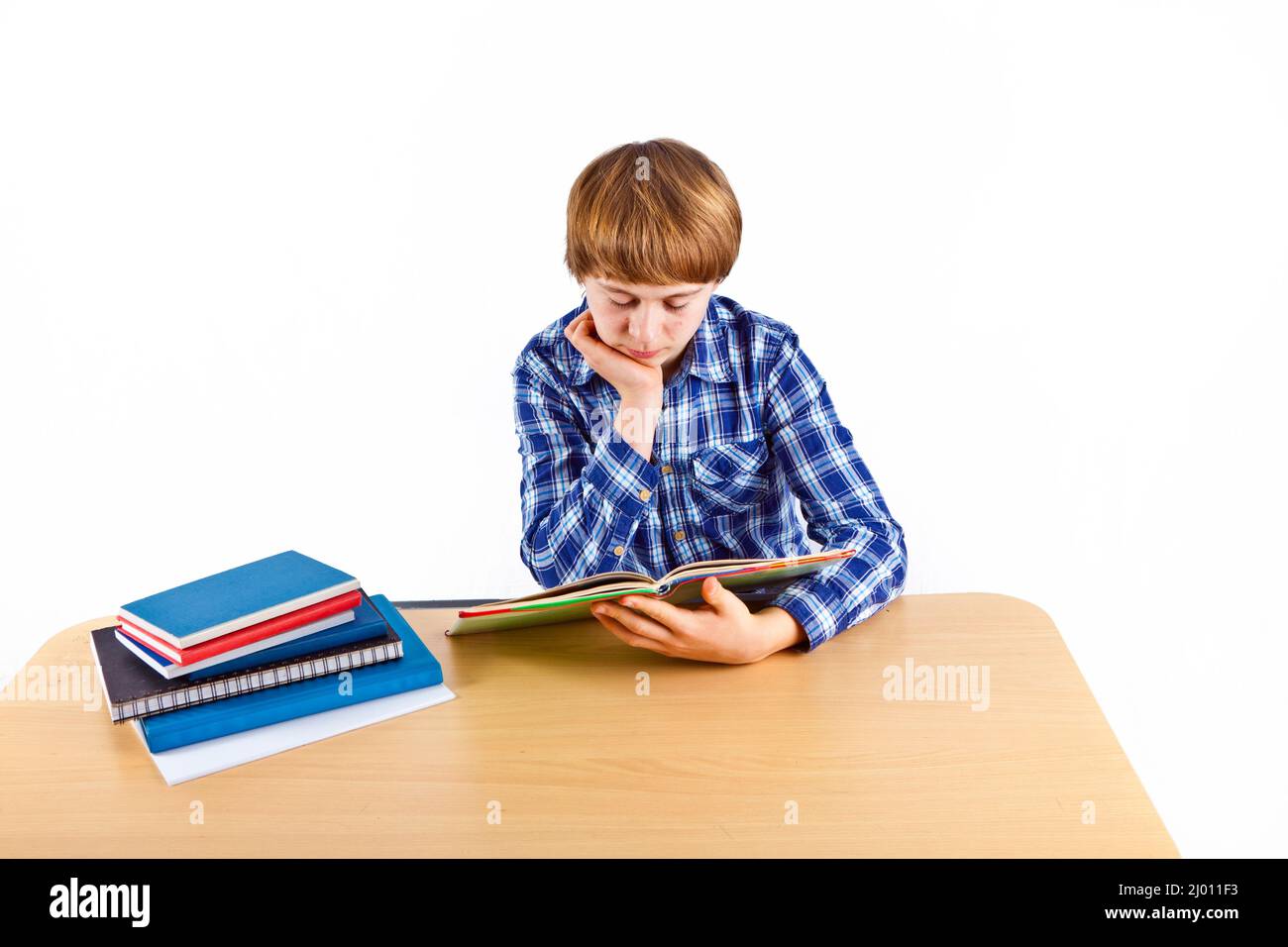 smart boy learning for school Stock Photo - Alamy