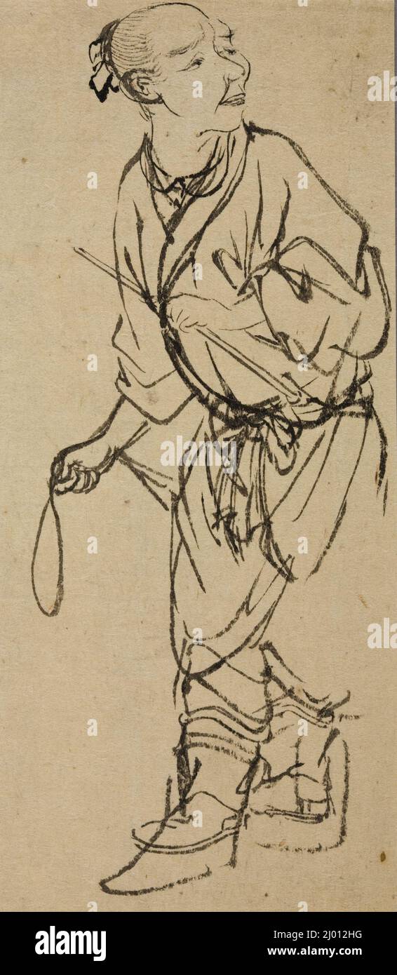 Chinese man. Japan, third quarter of 19th century. Drawings. Ink on ...