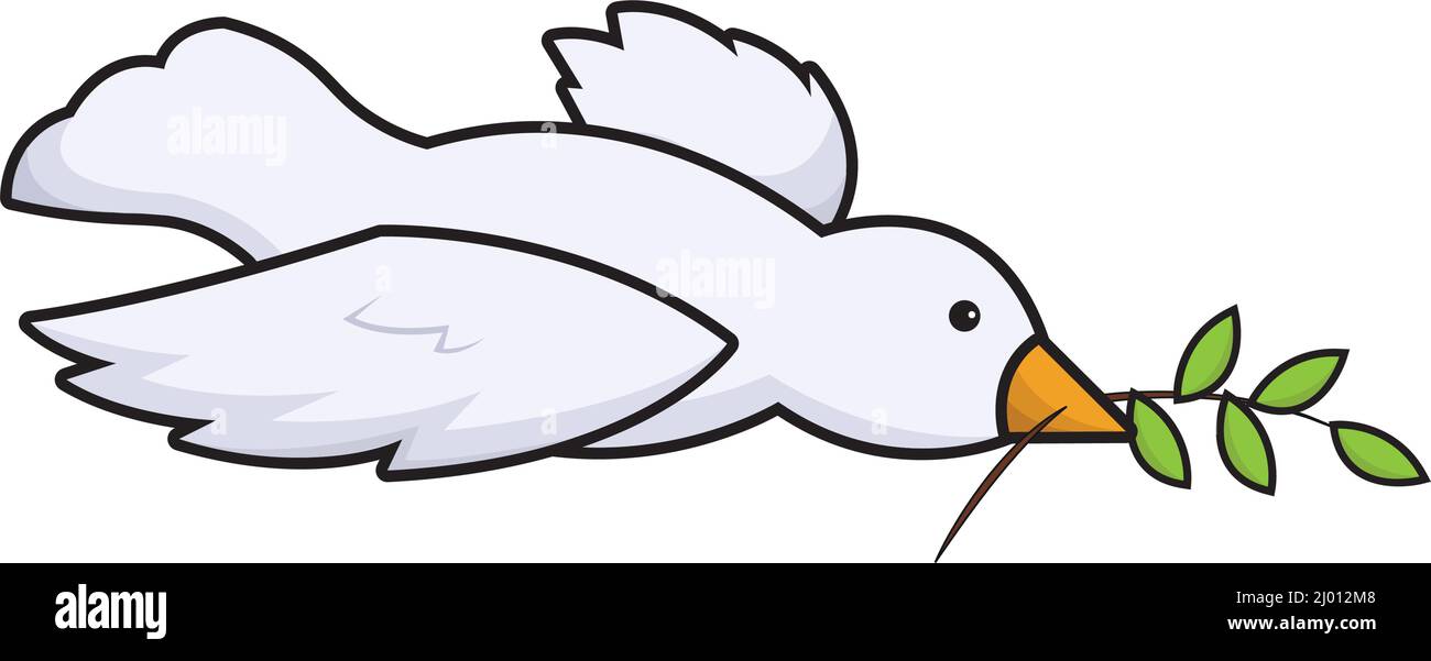 Isolated white peace pigeon icon Vector Stock Vector Image & Art - Alamy