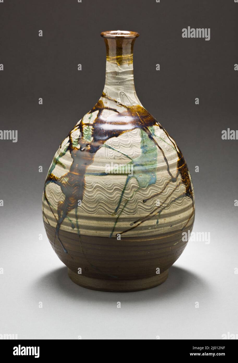 Sake Bottle with Comb and Splash Designs. Japan, second half 17th ...