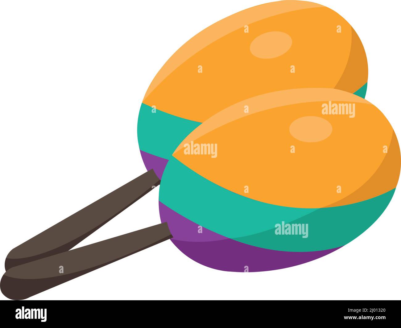 Isolated colored maracas musical instrument Vector Stock Vector Image ...