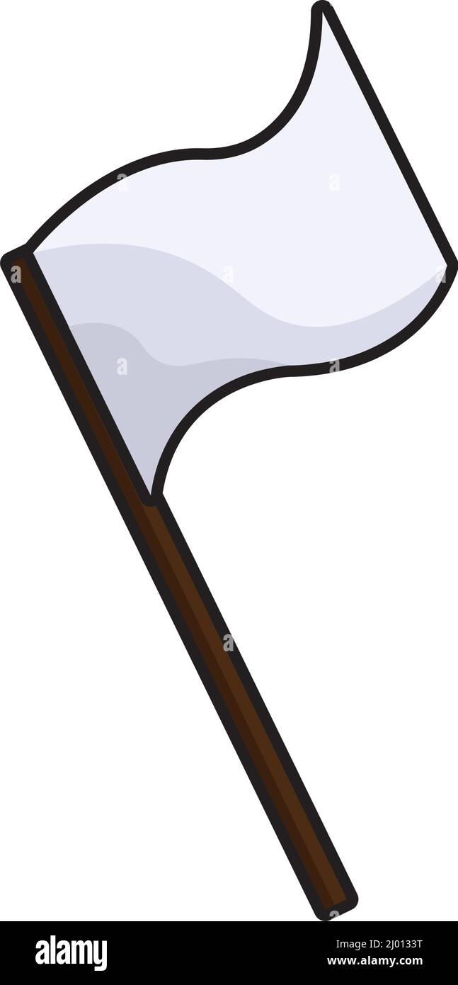 Isolated white surrender flag icon Vector Stock Vector Image & Art - Alamy