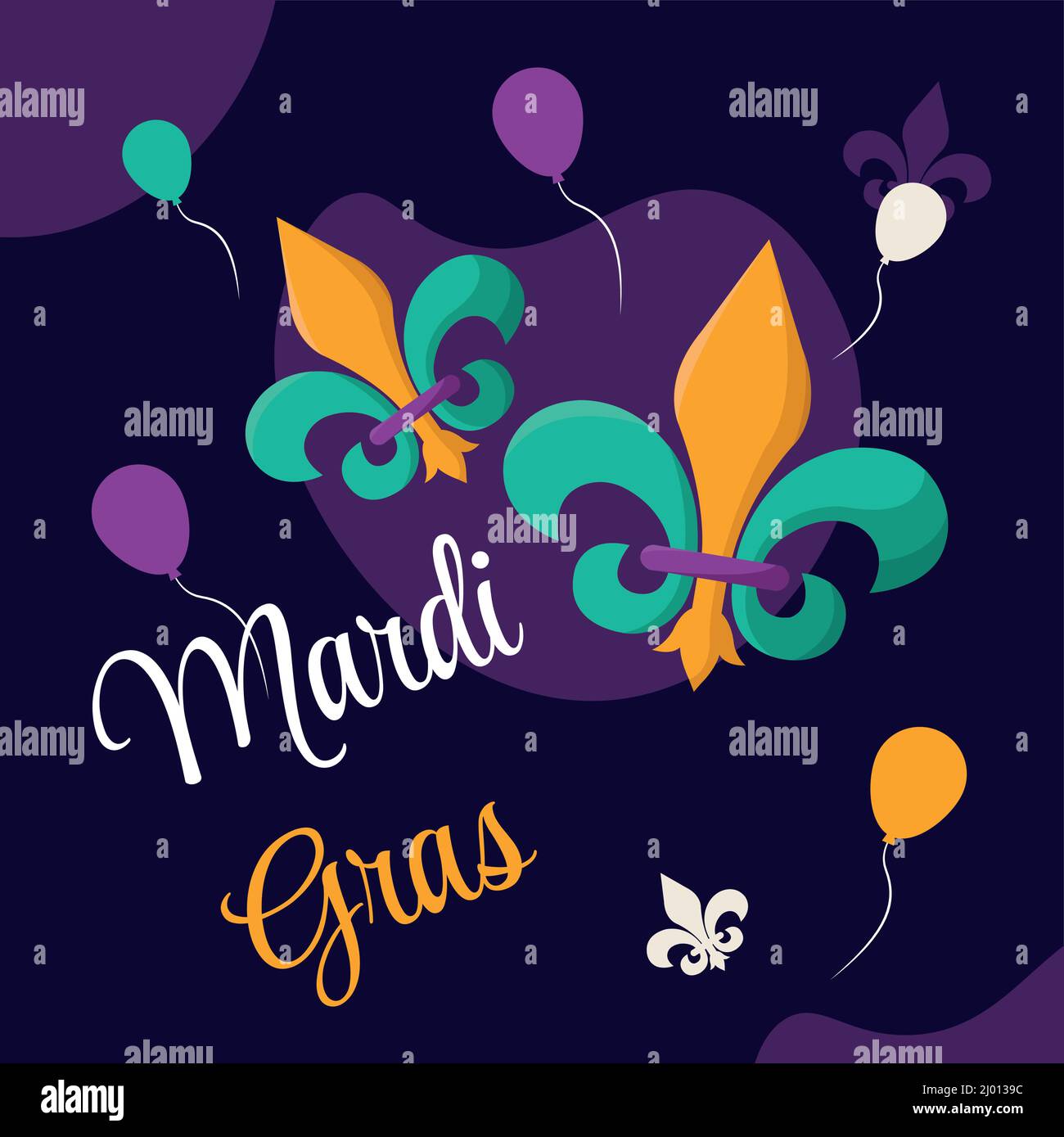 Fleur de lis new orleans mardi gras Stock Vector Images - Alamy