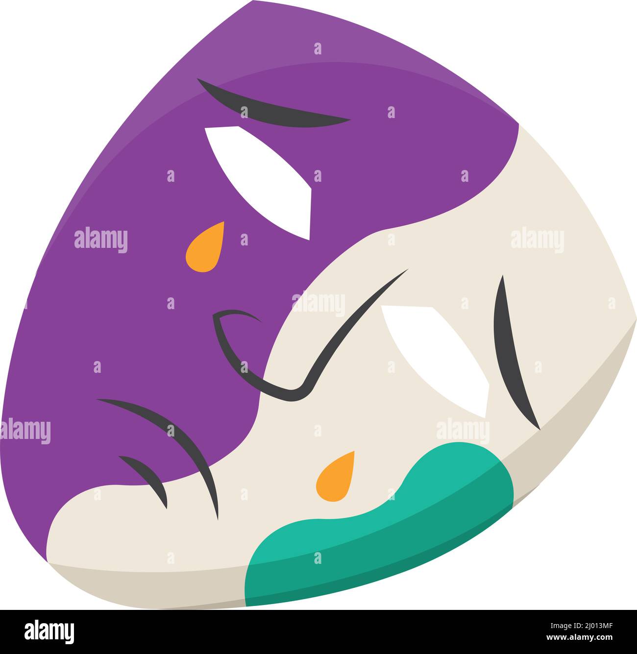 Isolated sad theater mask icon Vector Stock Vector Image & Art - Alamy