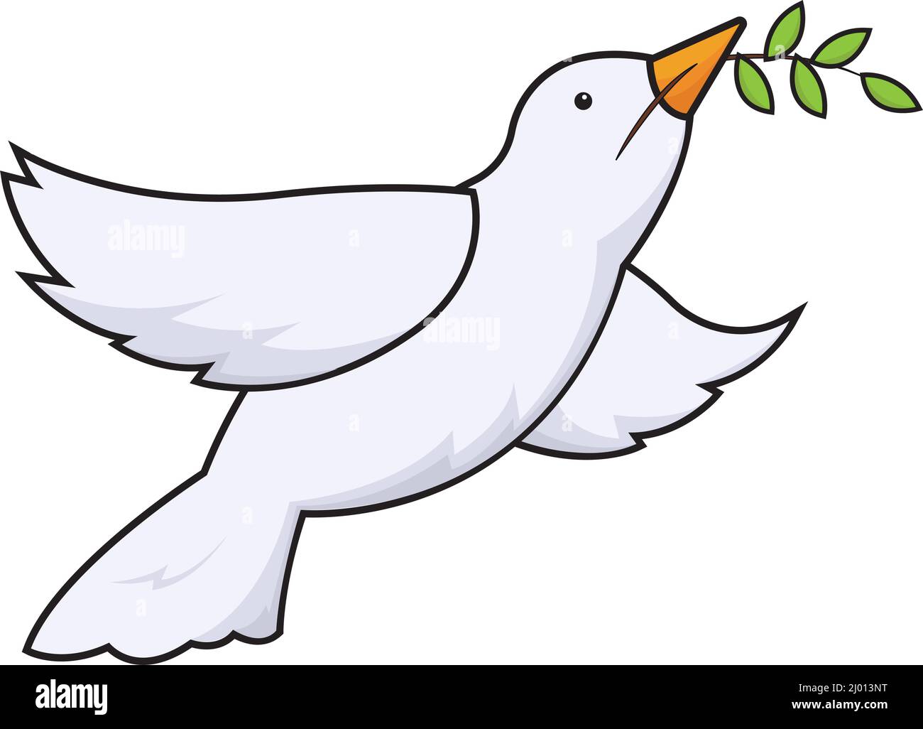 Isolated white peace pigeon icon Vector Stock Vector Image & Art - Alamy
