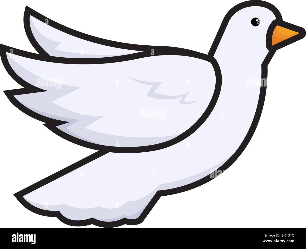 Isolated white peace pigeon icon Vector Stock Vector Image & Art - Alamy