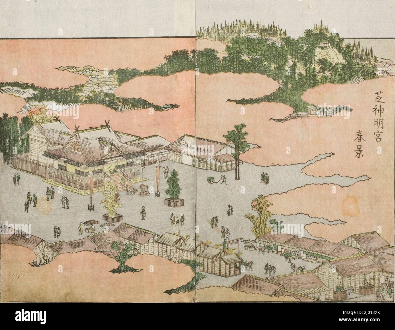 Spring, Shiba Shinmyōgū. Katsushika Hokusai (Japan, 1760-1849). circa ...