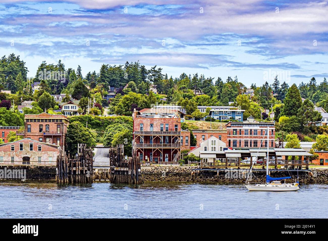 Waterfront buildings in the Port Townsend, Washington Stock Photo - Alamy