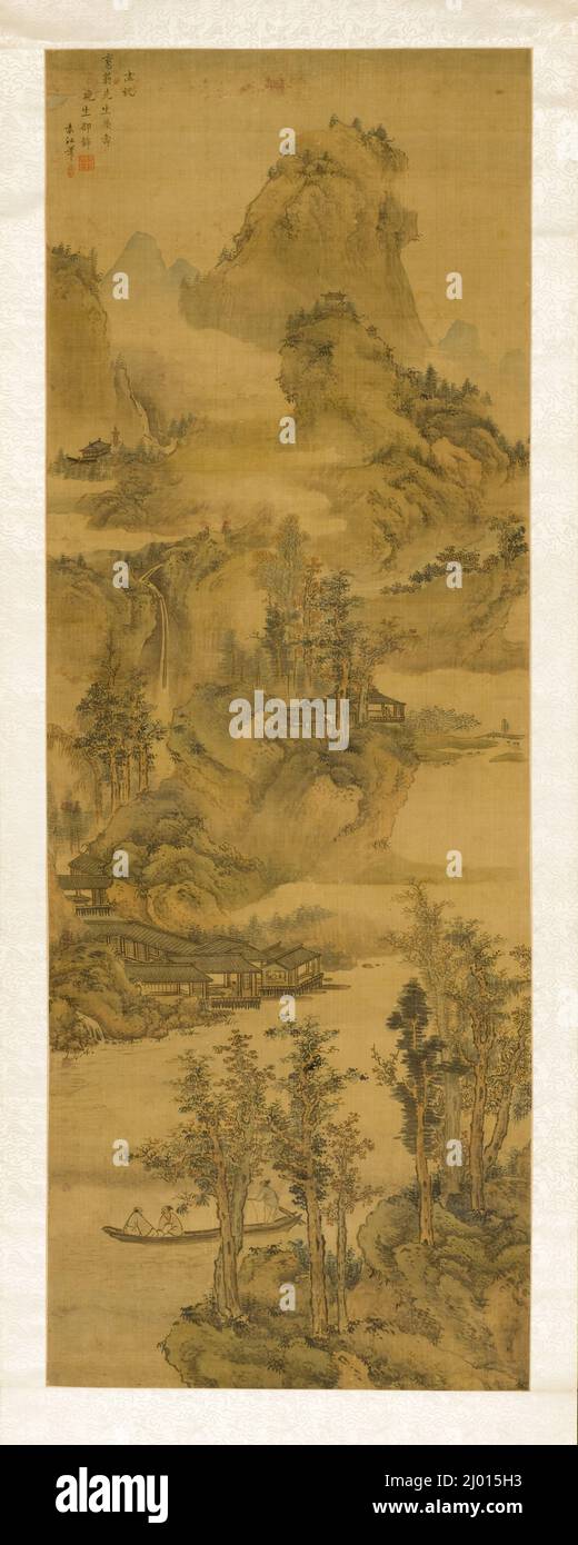 Landscape for Old Man Yu on His Birthday. Yuan Jiang (China, about 1691 ...