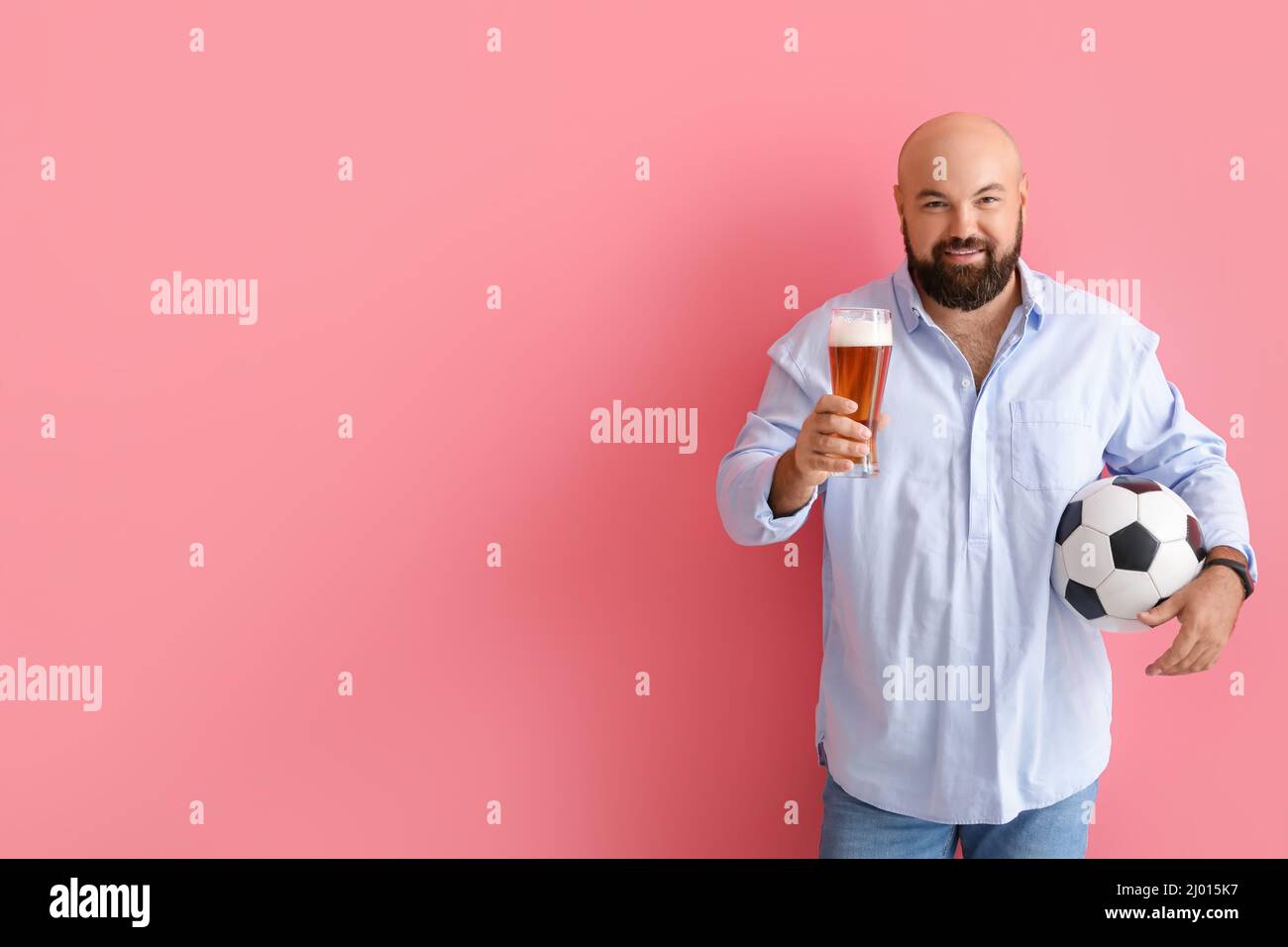 Bald football fan hi-res stock photography and images - Alamy