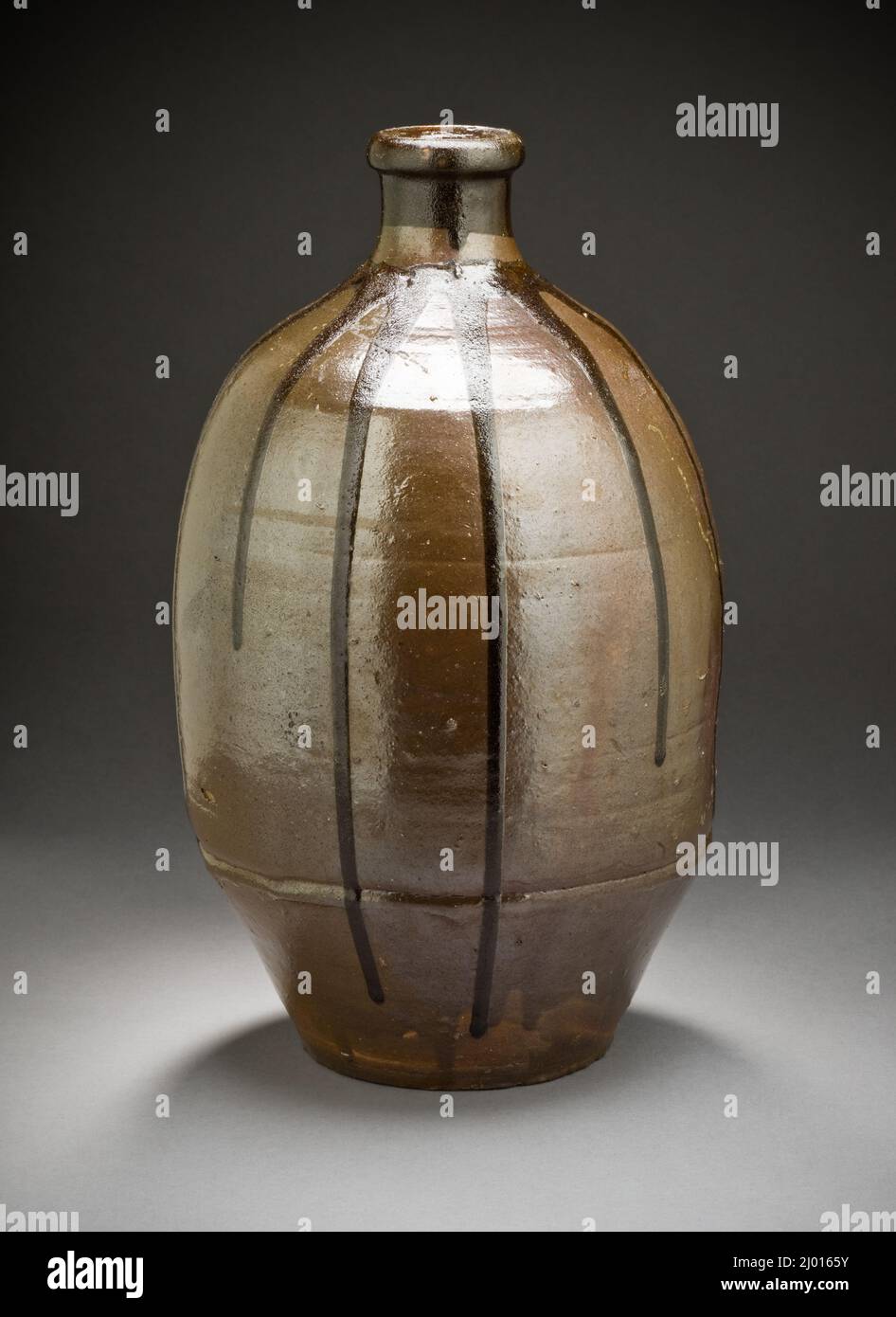 Square Sake Bottle with Eight Views of Ōmi Design. Japan, early to mid ...