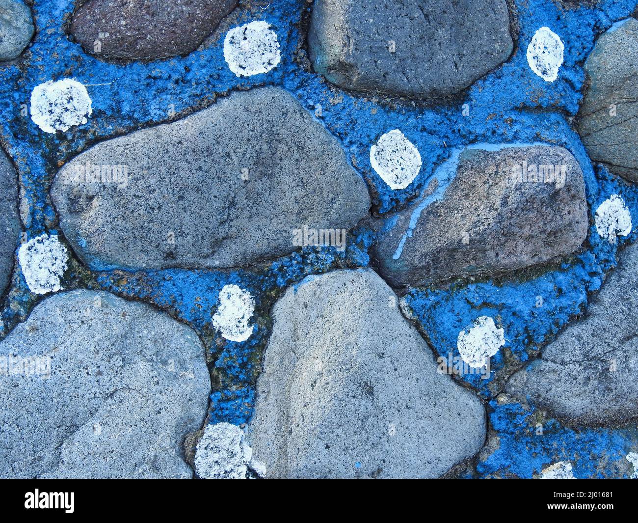Blue paint on rocks hi-res stock photography and images - Alamy