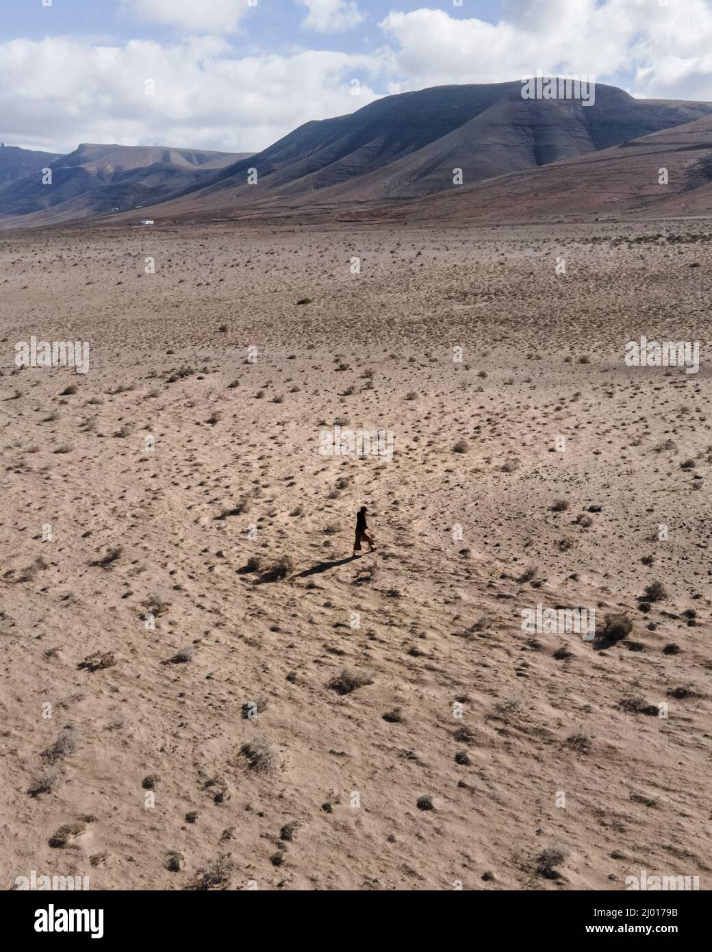 Aerial view of a person in desert hi-res stock photography and images ...