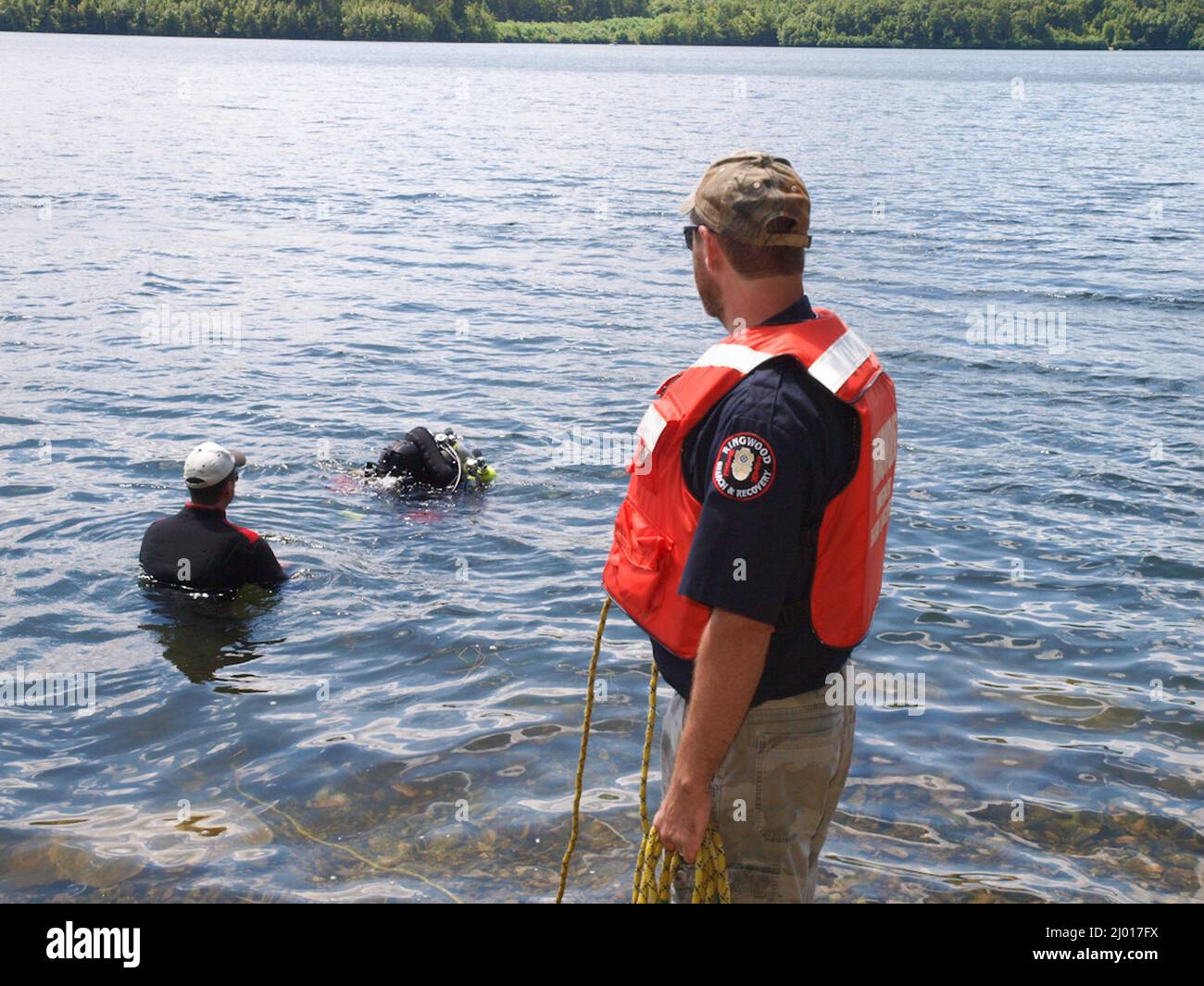 Search and Rescue team water rescue drill Stock Photo - Alamy