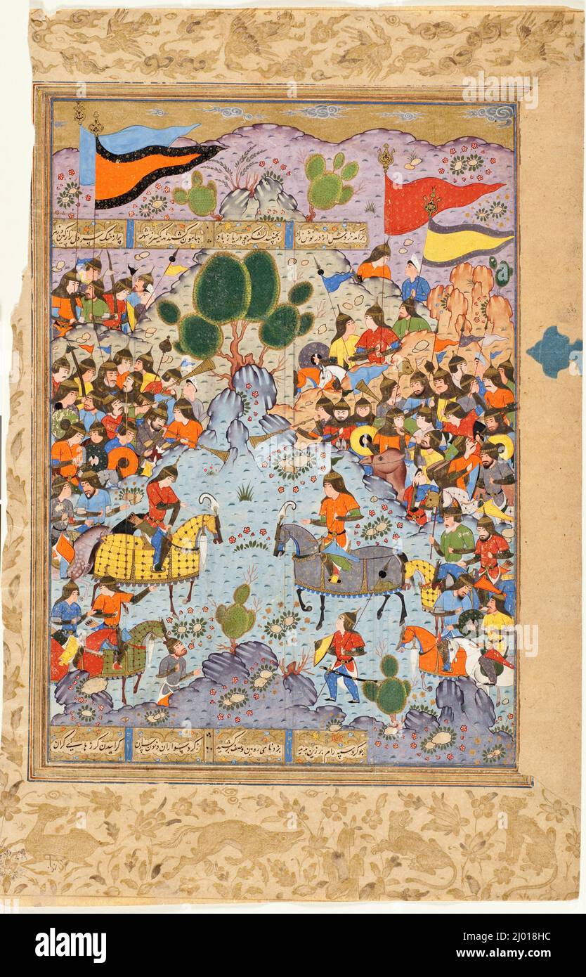 Piruz Advises Nushzad not to Rebel against Anushirvan, Page from a ...