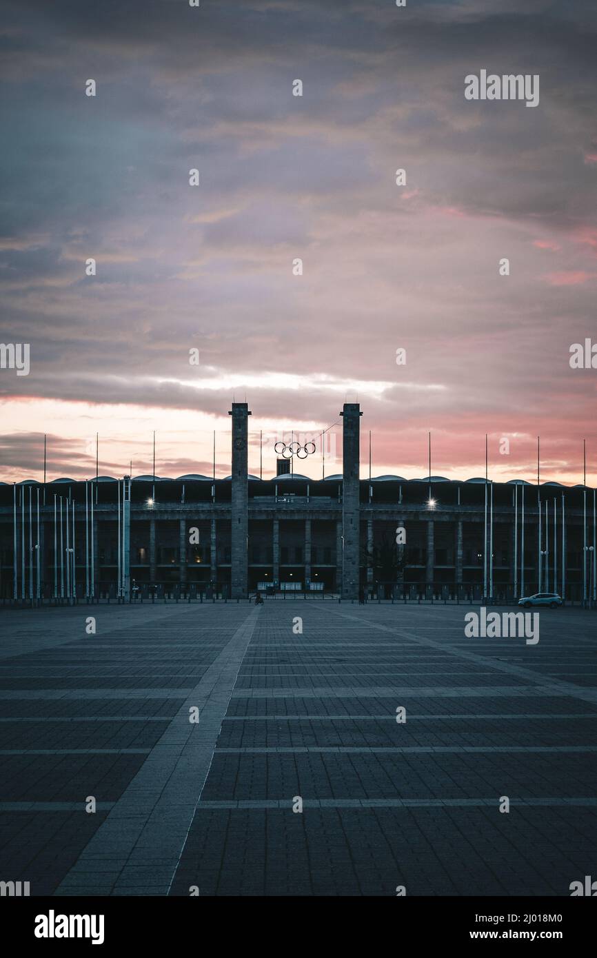 Vertical shot of olympic stadium in Berlin, Germany Stock Photo - Alamy