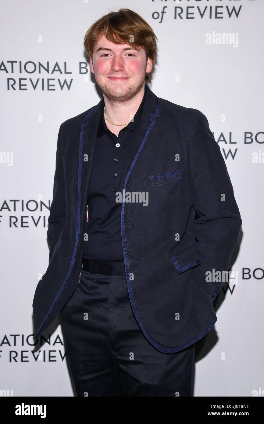 Cooper Hoffman walking on the red carpet during the National Board of ...