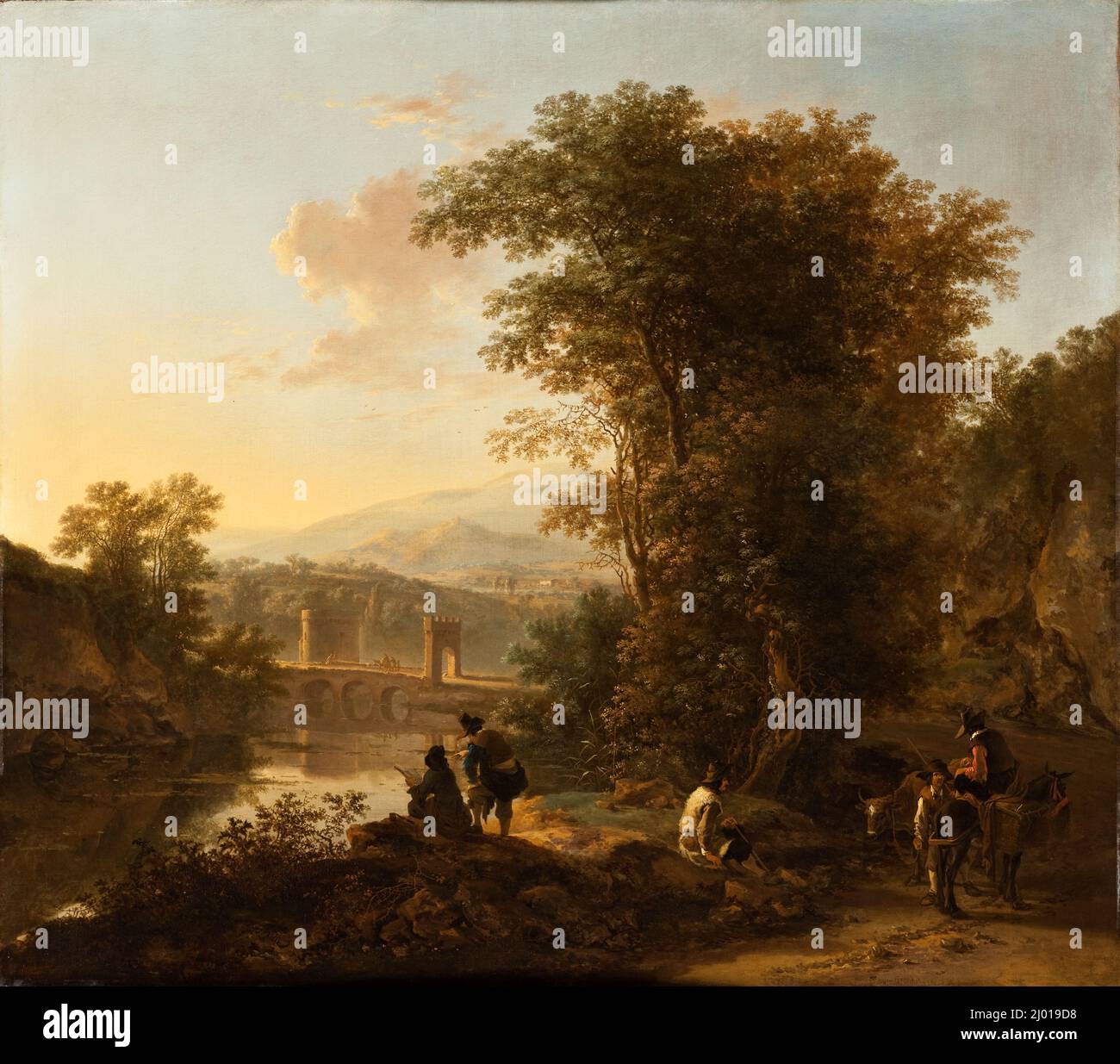 Landscape with a Draftsman. Jan Both (Holland, Utrecht, circa 1618-1652 ...