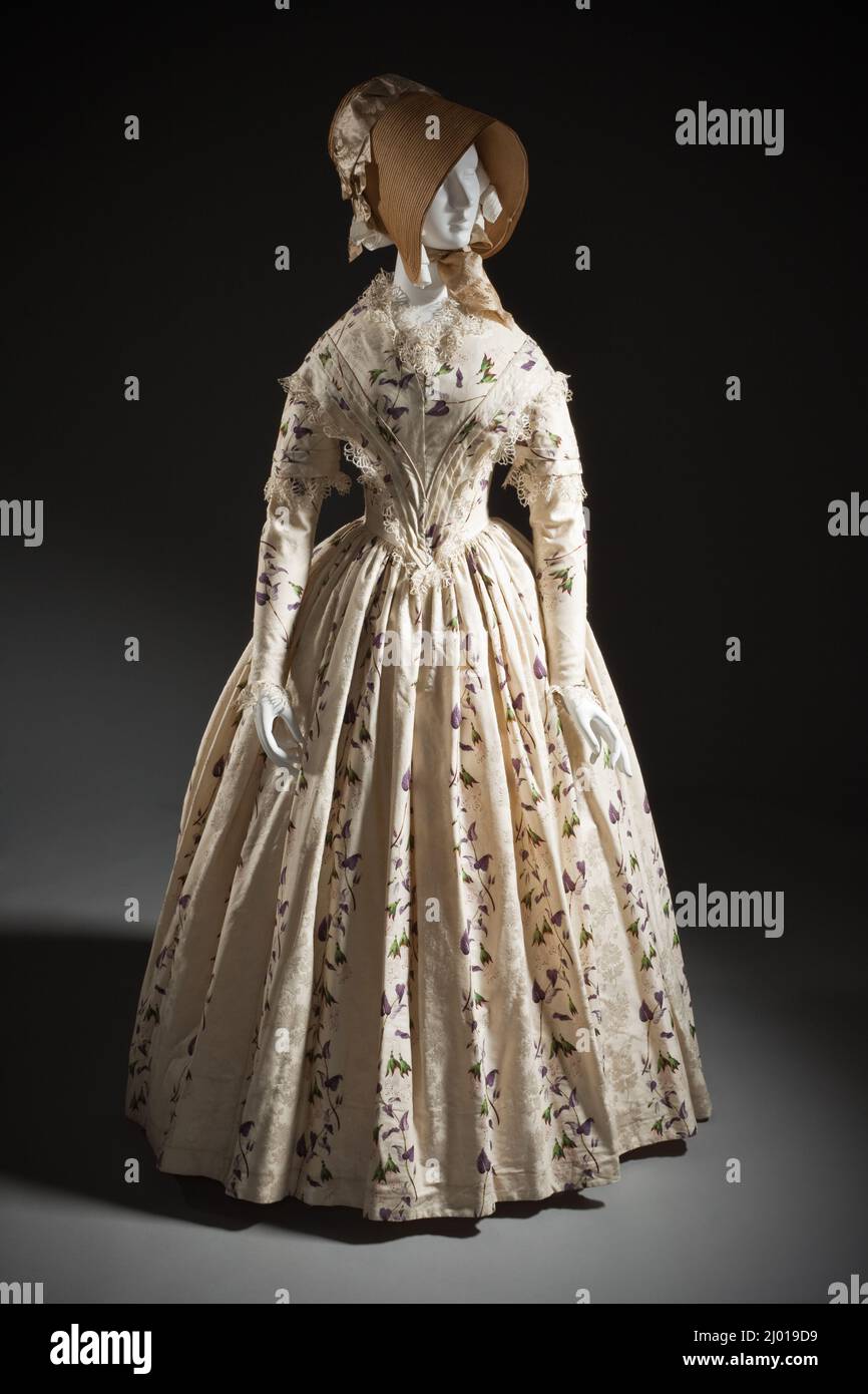 Woman's Hat (Bonnet). England, circa 1840. Costumes; Accessories. Straw ...