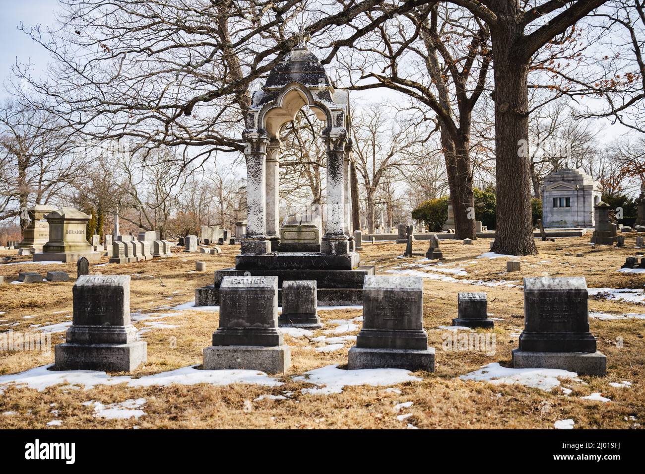 Historic Oak Grove Cemetery in Fall River, MA Stock Photo - Alamy