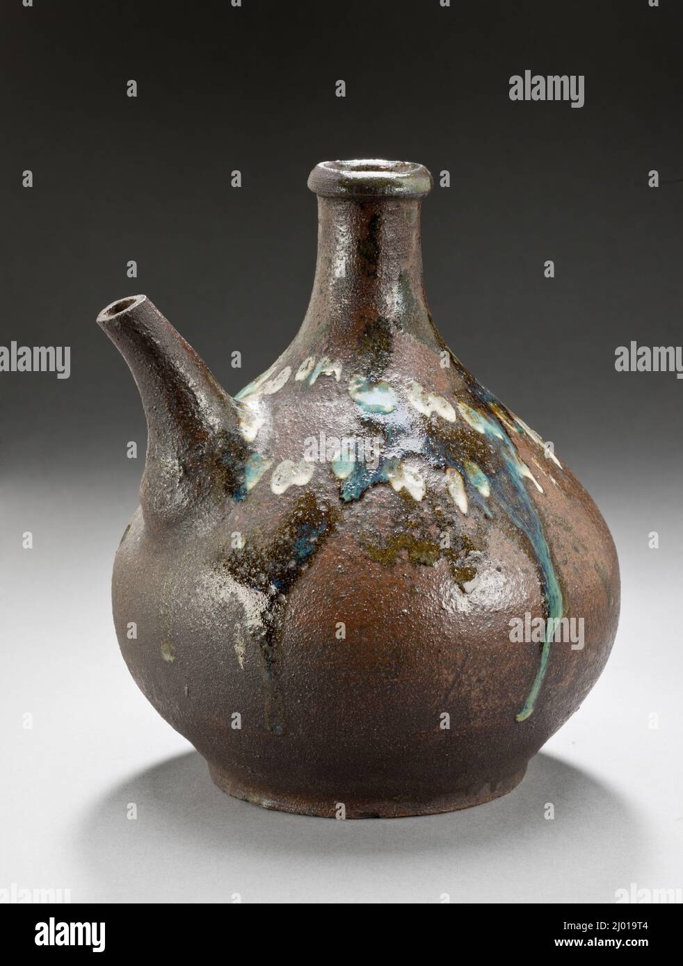 Spouted Sake Bottle. Japan, Edo period, 19th century. Ceramics. Onta ...