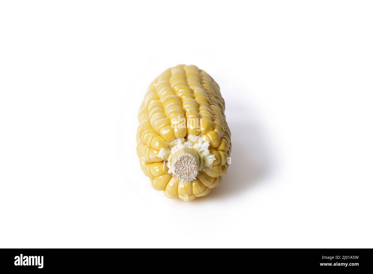 Closeup of sweetcorn on a white background Stock Photo - Alamy